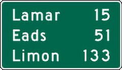 Vinyl Stickers - Mileage Signs for Highway Routes, Colorado - Safety ...