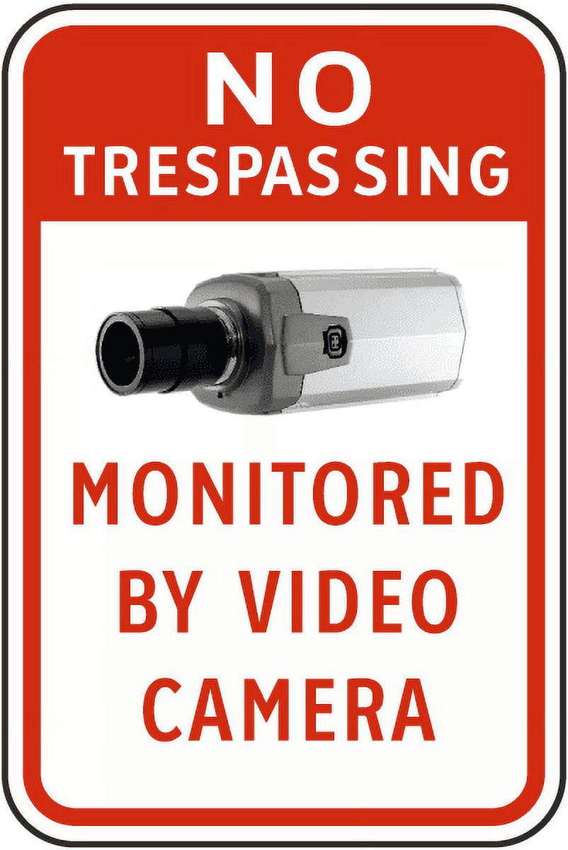 Vinyl Stickers - Monitored by Video Camera Sign 2 - Safety and Warning ...