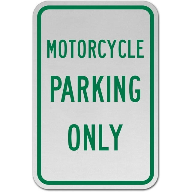 Vinyl Stickers - Motorcycle Parking Only Sign - Safety and Warning ...