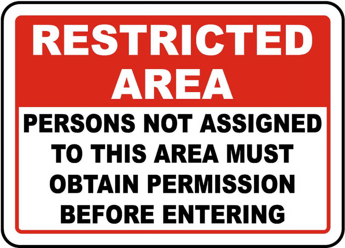Vinyl Stickers - Must Obtain Permission Sign - Safety and Warning ...