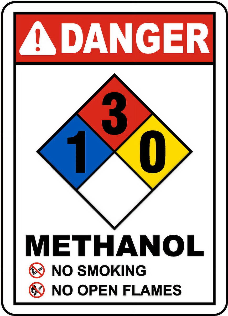 Vinyl Stickers - NFPA Methanol 1-3-0 Sign - Safety and Warning ...