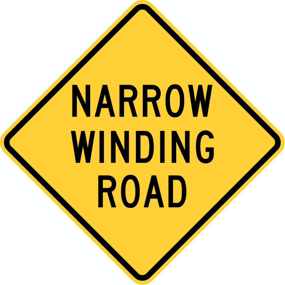 Vinyl Stickers - Narrow Winding Road, Forest Service USDA - Safety and ...