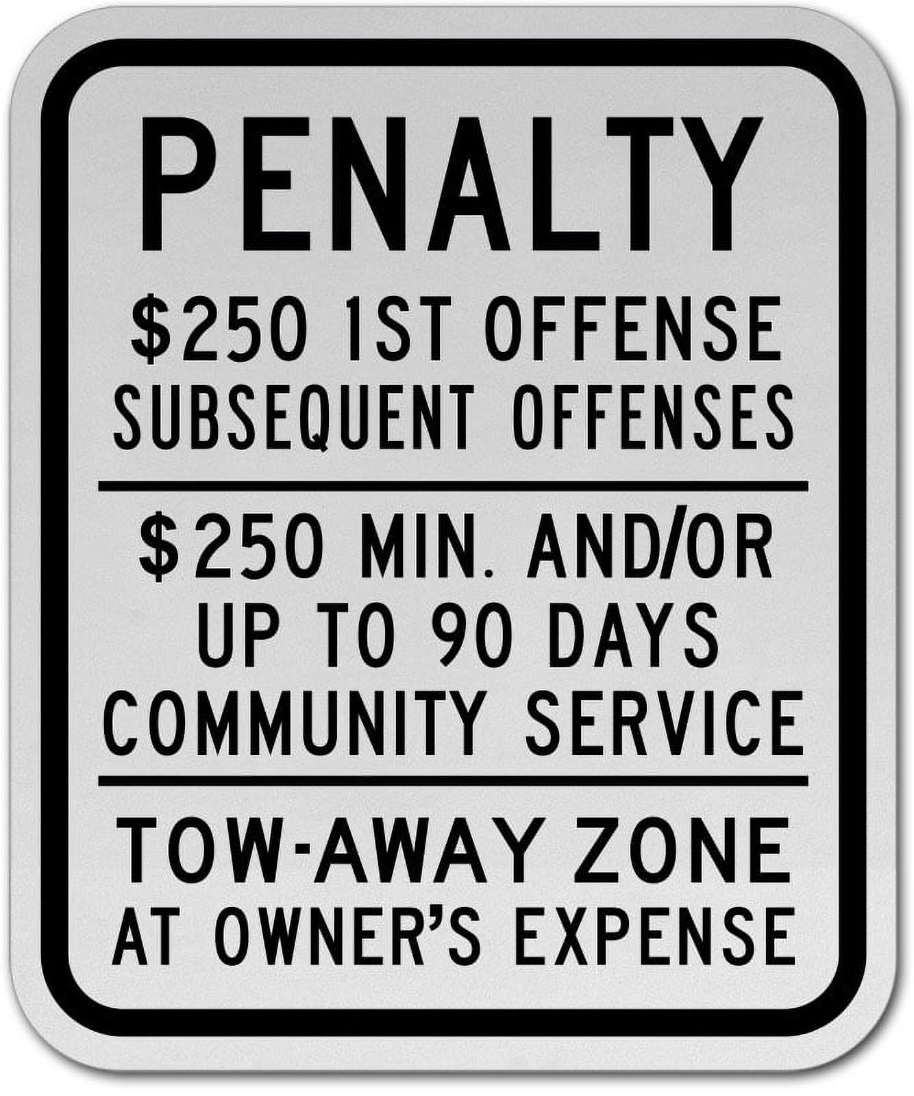 Vinyl Stickers - New Jersey Accessible Parking Penalty Sign - Safety ...