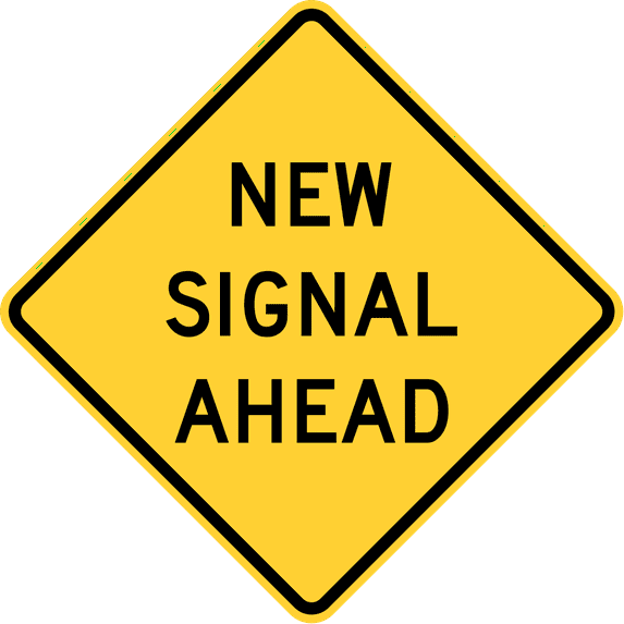 Vinyl Stickers - New Signal Ahead, Michigan - Safety and Warning ...