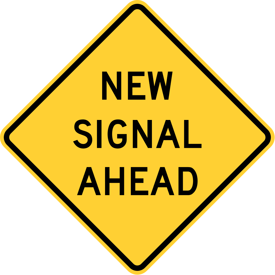 Vinyl Stickers - New Signal Ahead, Michigan - Safety and Warning ...