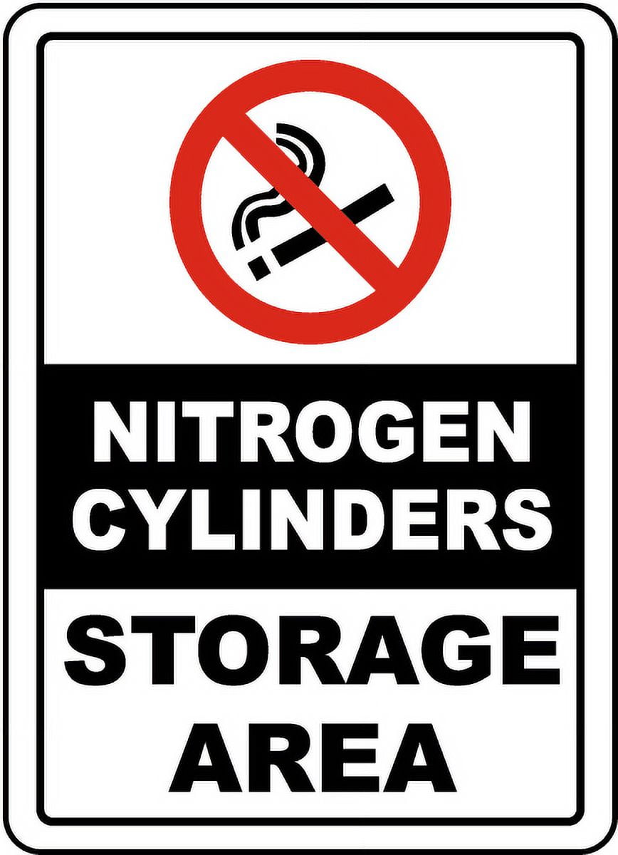 Vinyl Stickers - Nitrogen Cylinders Storage Area Sign - Safety and ...