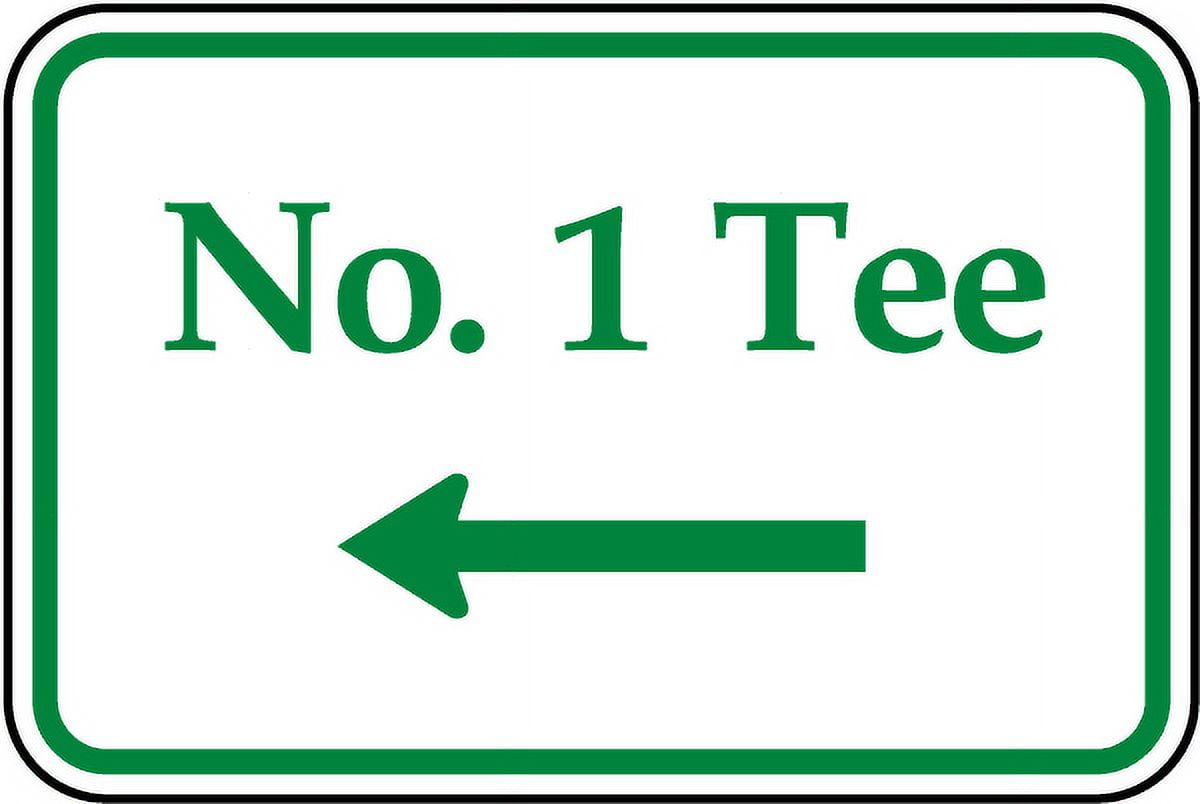 Vinyl Stickers - No. 1 Tee (Left Arrow) Sign N6 - Safety and Warning ...