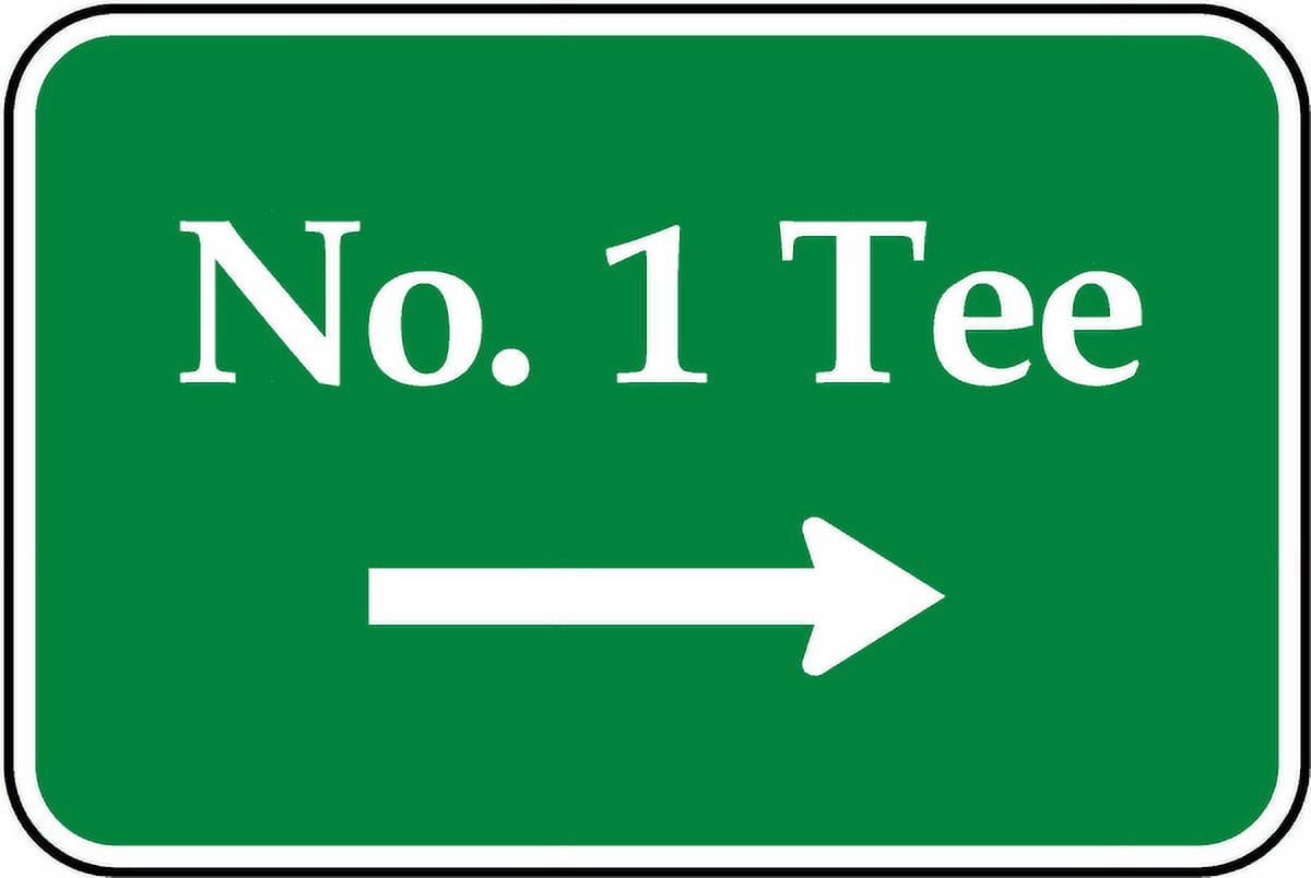 Vinyl Stickers - No. 1 Tee (Right Arrow) Sign N7 - Safety and Warning ...