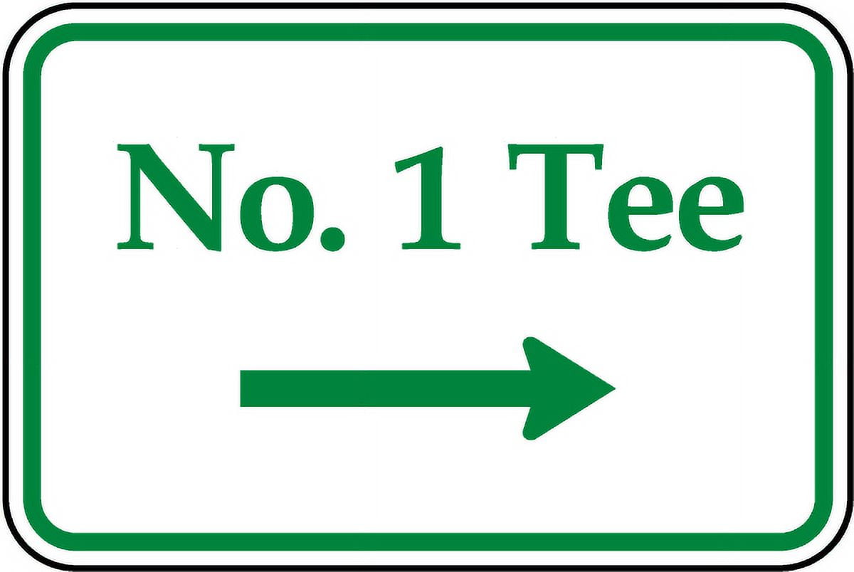 Vinyl Stickers - No. 1 Tee (Right Arrow) Sign N8 - Safety and Warning ...