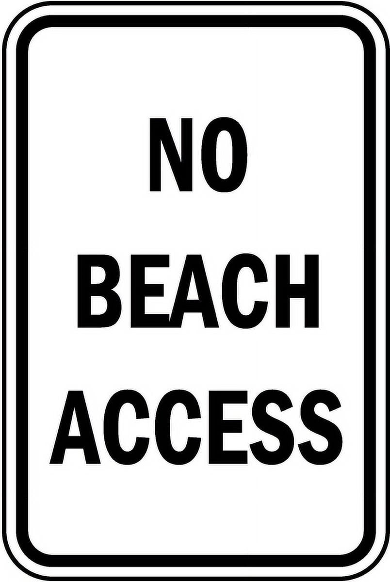 Vinyl Stickers - No Beach Access Sign - Safety and Warning Warehouse ...