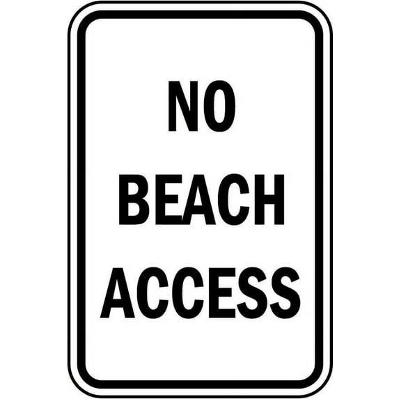 Vinyl Stickers - No Beach Access Sign - Safety and Warning Warehouse ...