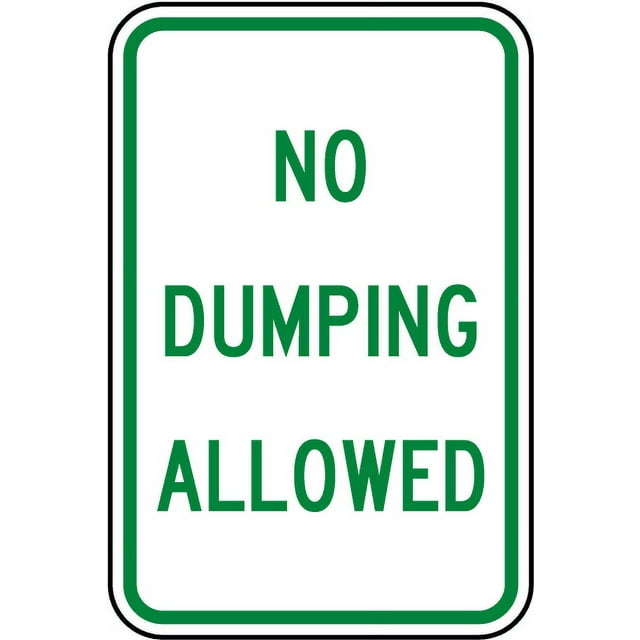 Vinyl Stickers - No Dumping Allowed Sign I2 - Safety and Warning ...