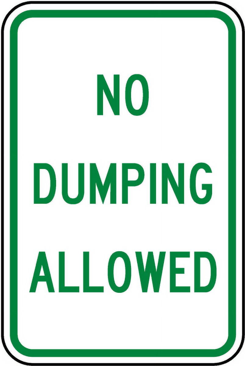 Vinyl Stickers - No Dumping Allowed Sign I2 - Safety and Warning ...