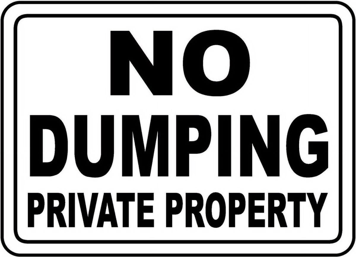 Vinyl Stickers - No Dumping Private Property Sign I4 - Safety and ...