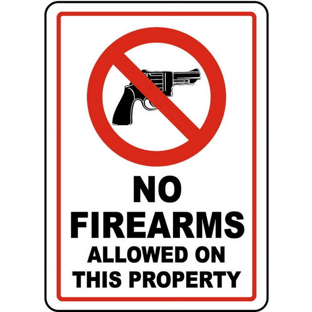 Vinyl Stickers - No Firearms Allowed on This Property Sign I8 - Safety ...