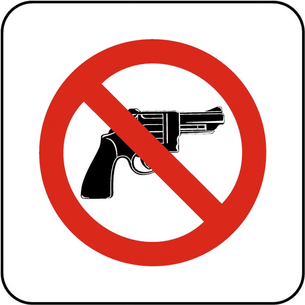 Vinyl Stickers - No Firearms Sign - Safety and Warning Warehouse Signs ...