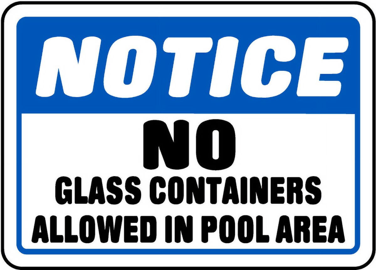 Vinyl Stickers - No Glass Containers Allowed Sign - Safety and Warning ...
