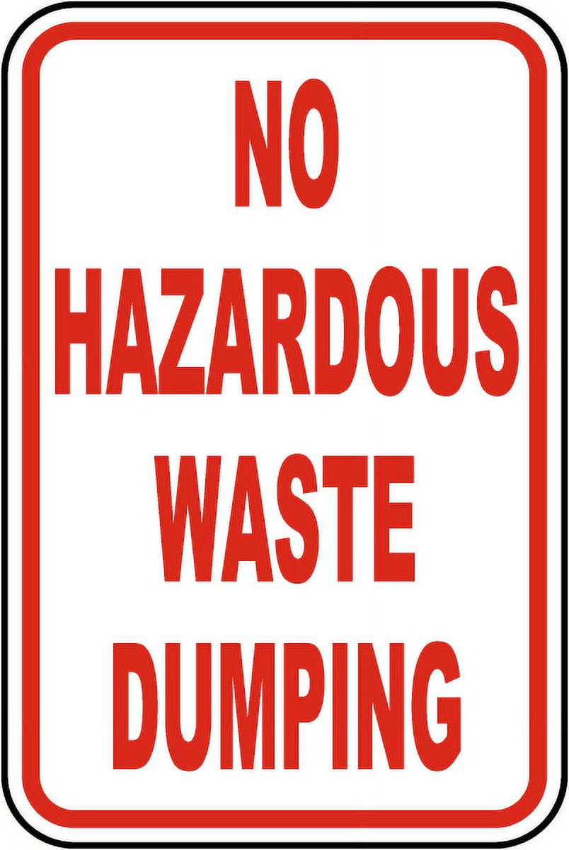 Vinyl Stickers - No Hazardous Waste Dumping Sign - Safety and Warning ...