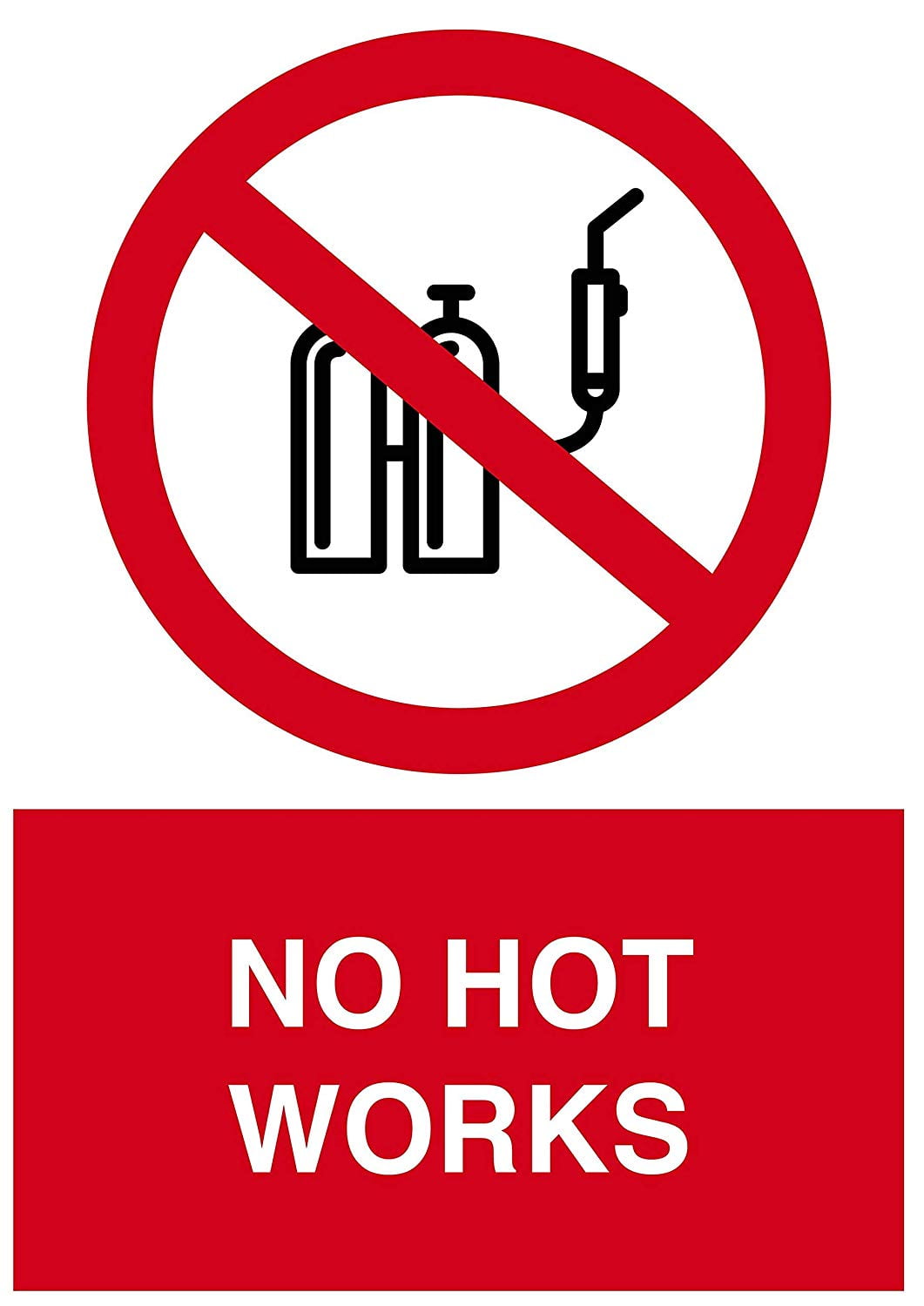 Vinyl Stickers - No Hot Works Sign J9 - Safety and Warning Warehouse ...