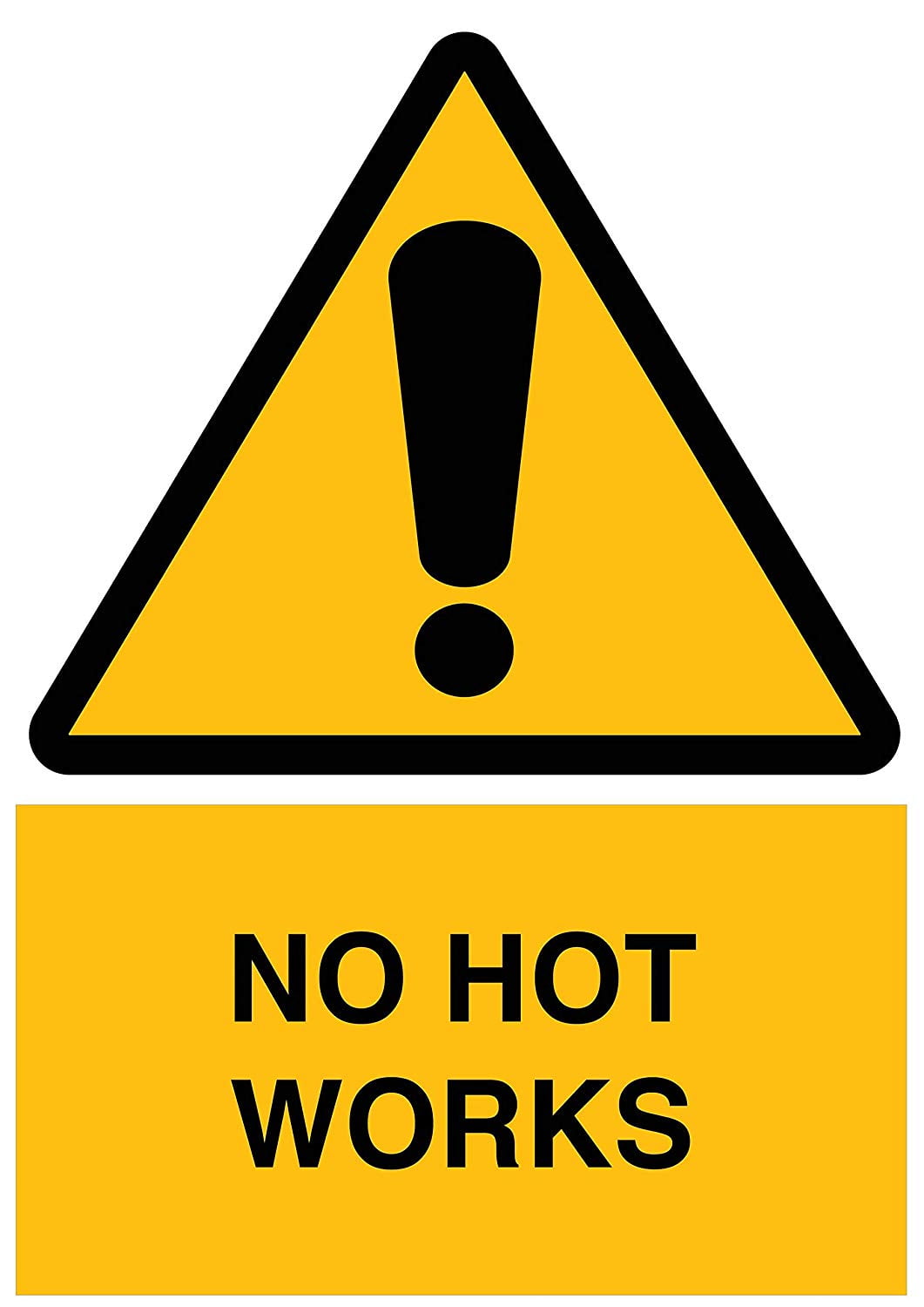 Vinyl Stickers - No Hot Works Sign K1 - Safety and Warning Warehouse ...