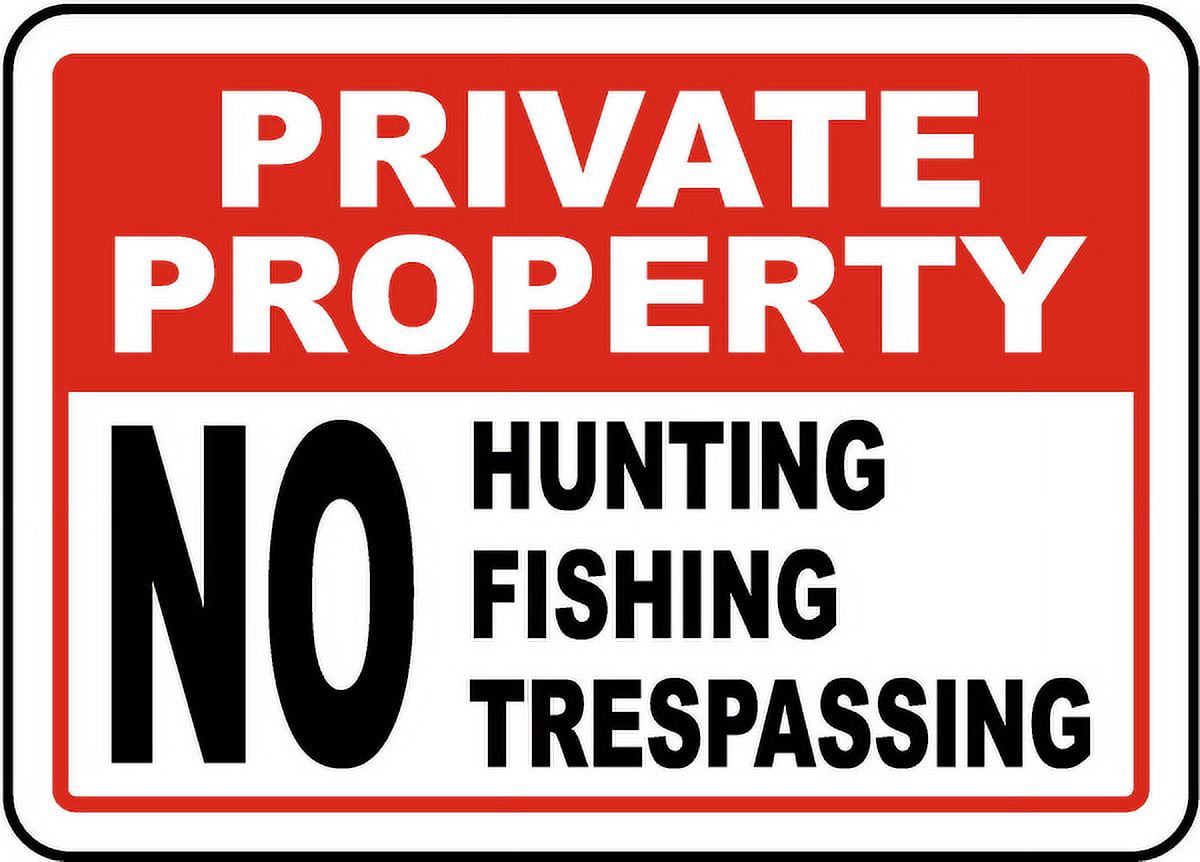 Vinyl Stickers - No Hunting Fishing Trespassing Sign 3 - Safety and ...