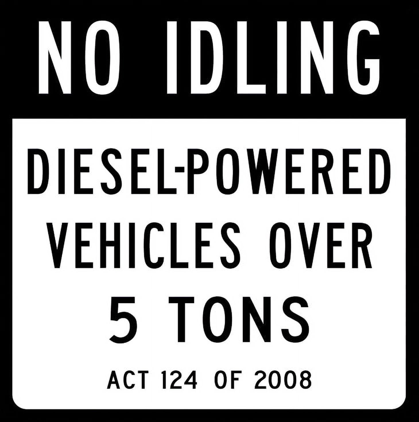 Vinyl Stickers - No Idling Diesel Vehicles Sign - Safety and Warning ...