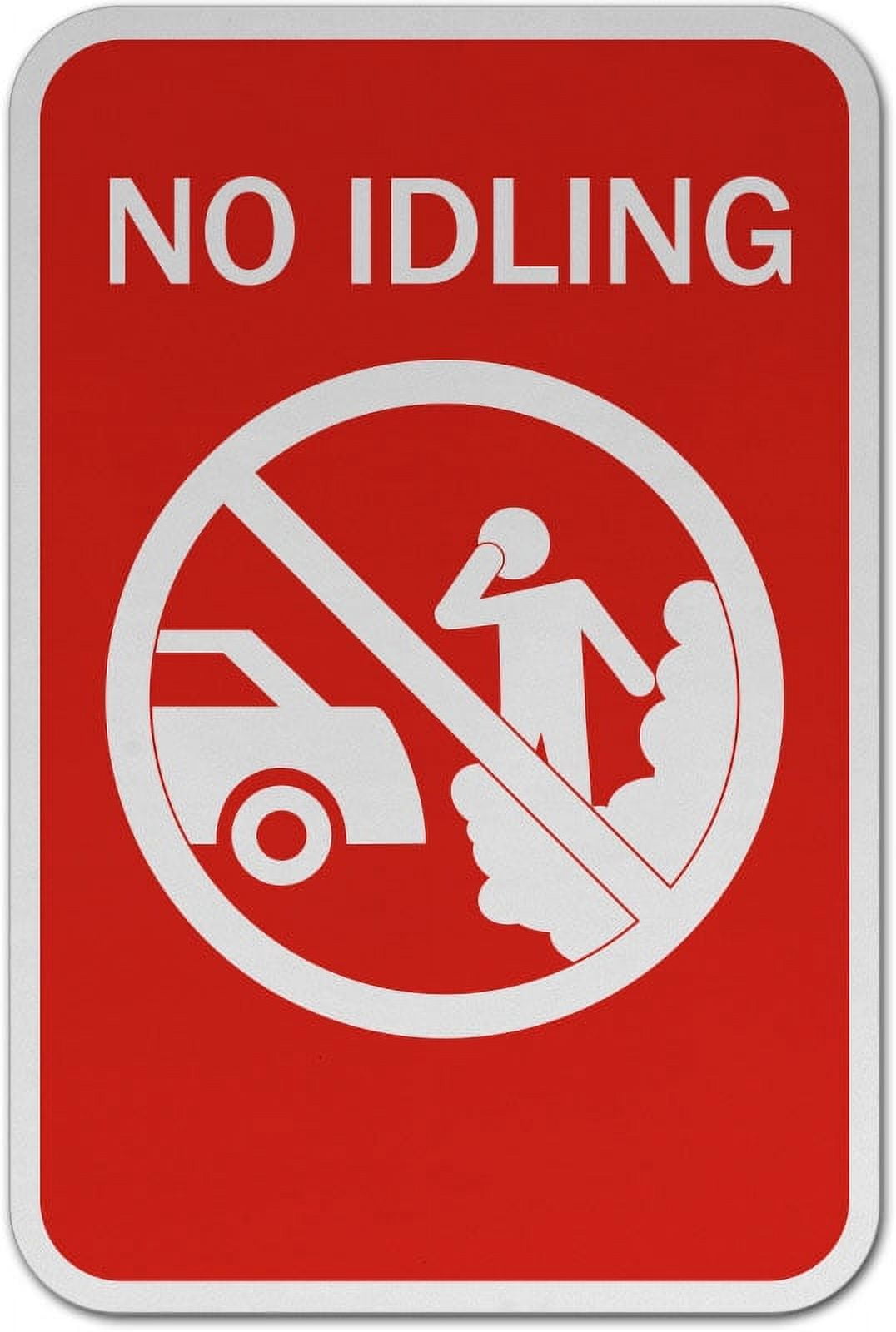 Vinyl Stickers - No Idling Sign K6 - Safety and Warning Warehouse Signs ...