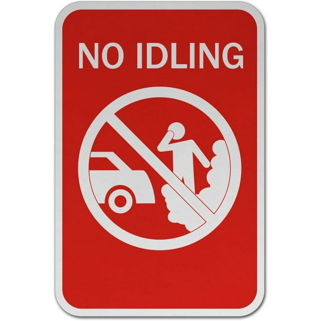Vinyl Stickers - No Idling Sign K6 - Safety and Warning Warehouse Signs ...