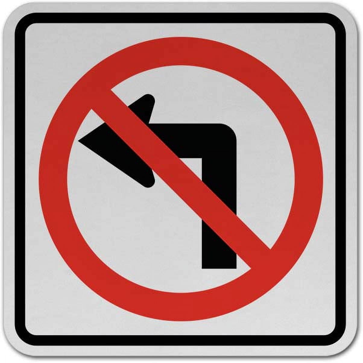 Vinyl Stickers - No Left Turn Sign K8 - Safety and Warning Warehouse ...