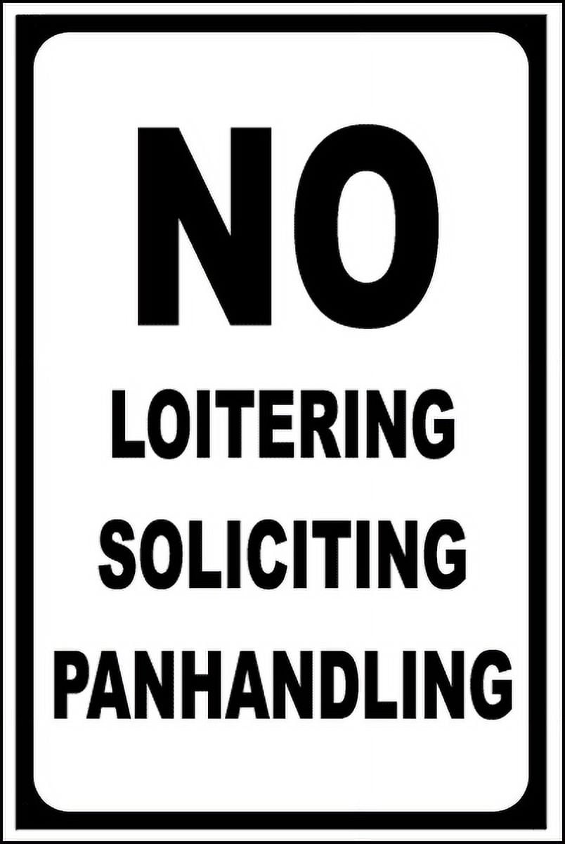 Vinyl Stickers - No Loitering No Soliciting Sign - Safety and Warning ...