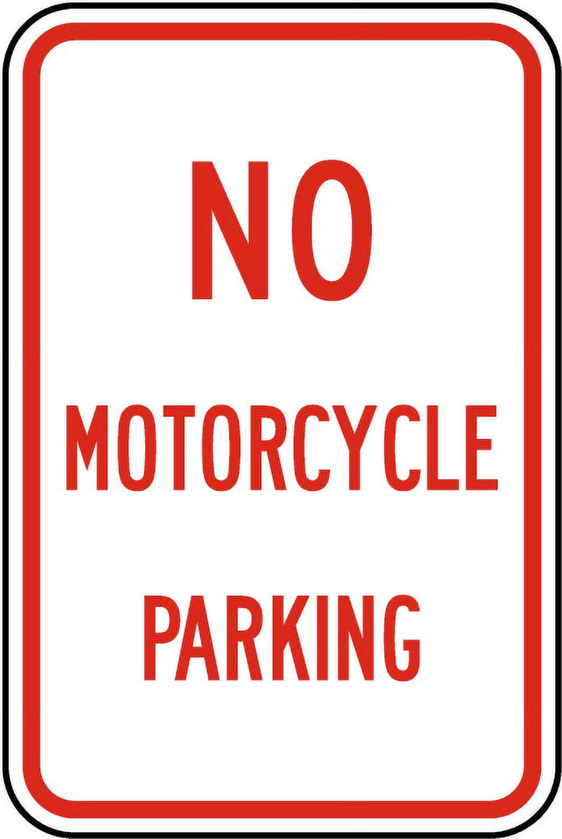 Vinyl Stickers - No Motorcycle Parking Sign - Safety and Warning ...