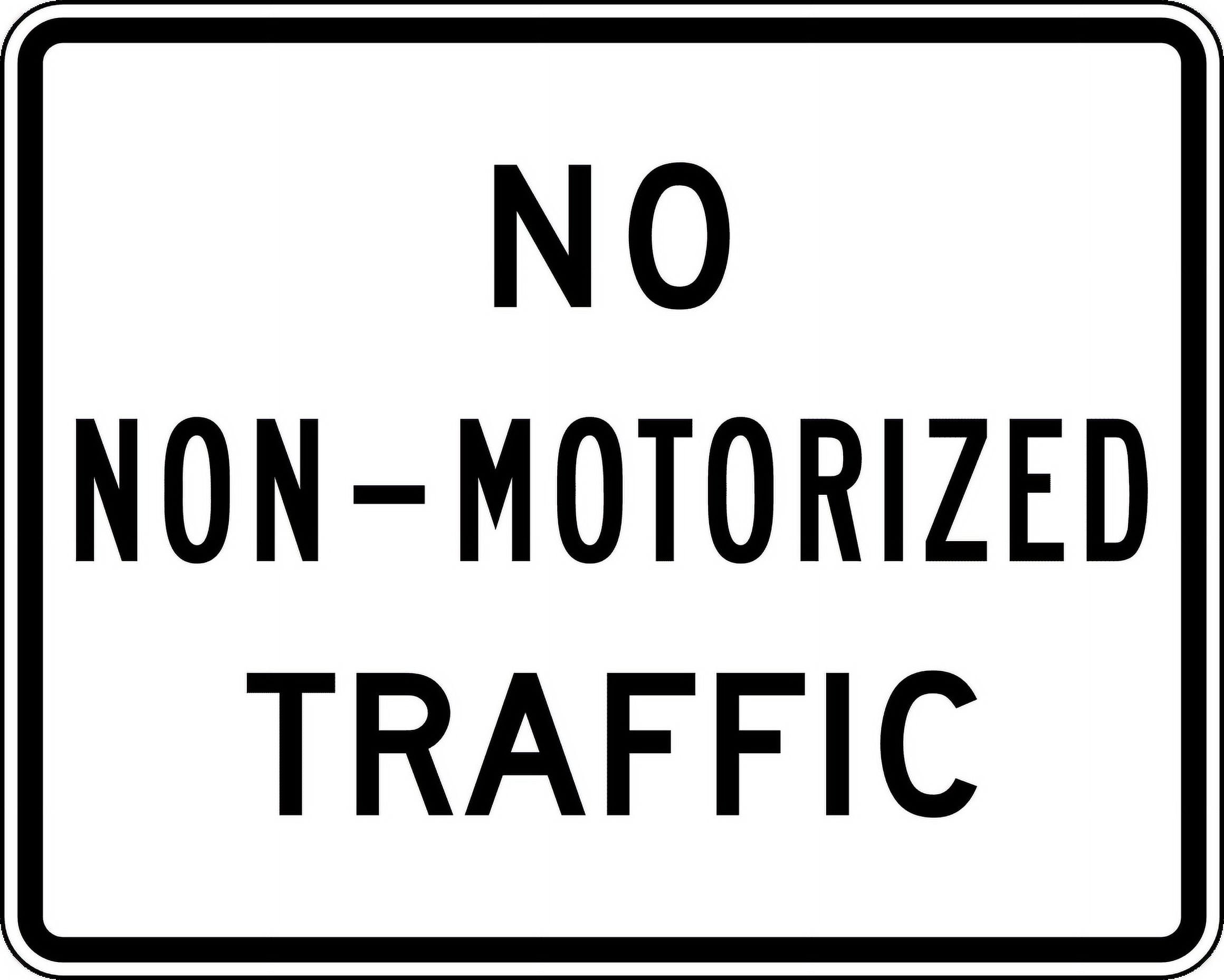 Vinyl Stickers - No Nonmotorized Traffic - Safety and Warning Warehouse ...
