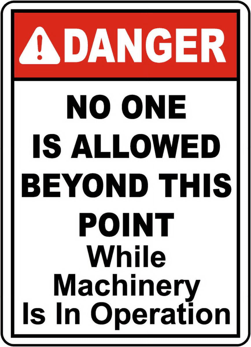 Vinyl Stickers - No One is Allowed Beyond This Sign - Safety and ...