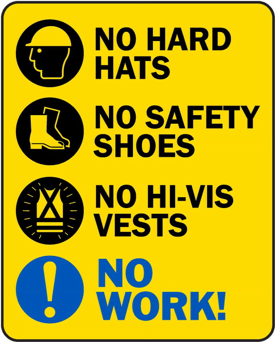 Vinyl Stickers - No PPE No Work Sign - Safety and Warning Warehouse ...