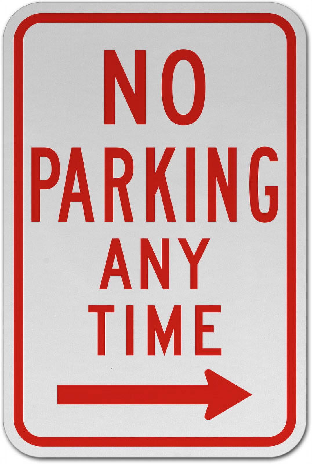 Vinyl Stickers - No Parking Any Time Sign (Right Arrow) Q1 - Safety and ...