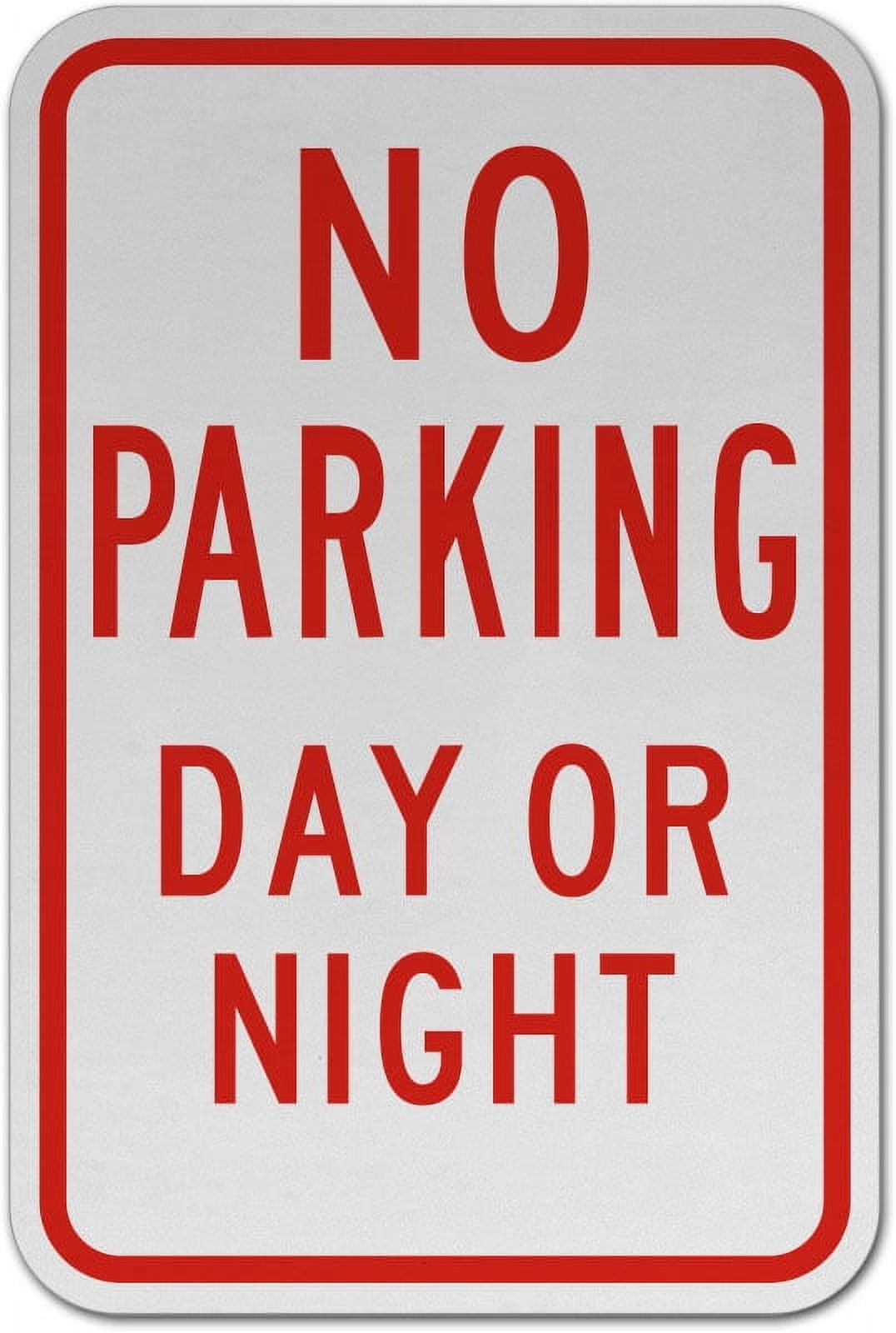 Vinyl Stickers - No Parking Day or Night Sign S4 - Safety and Warning ...