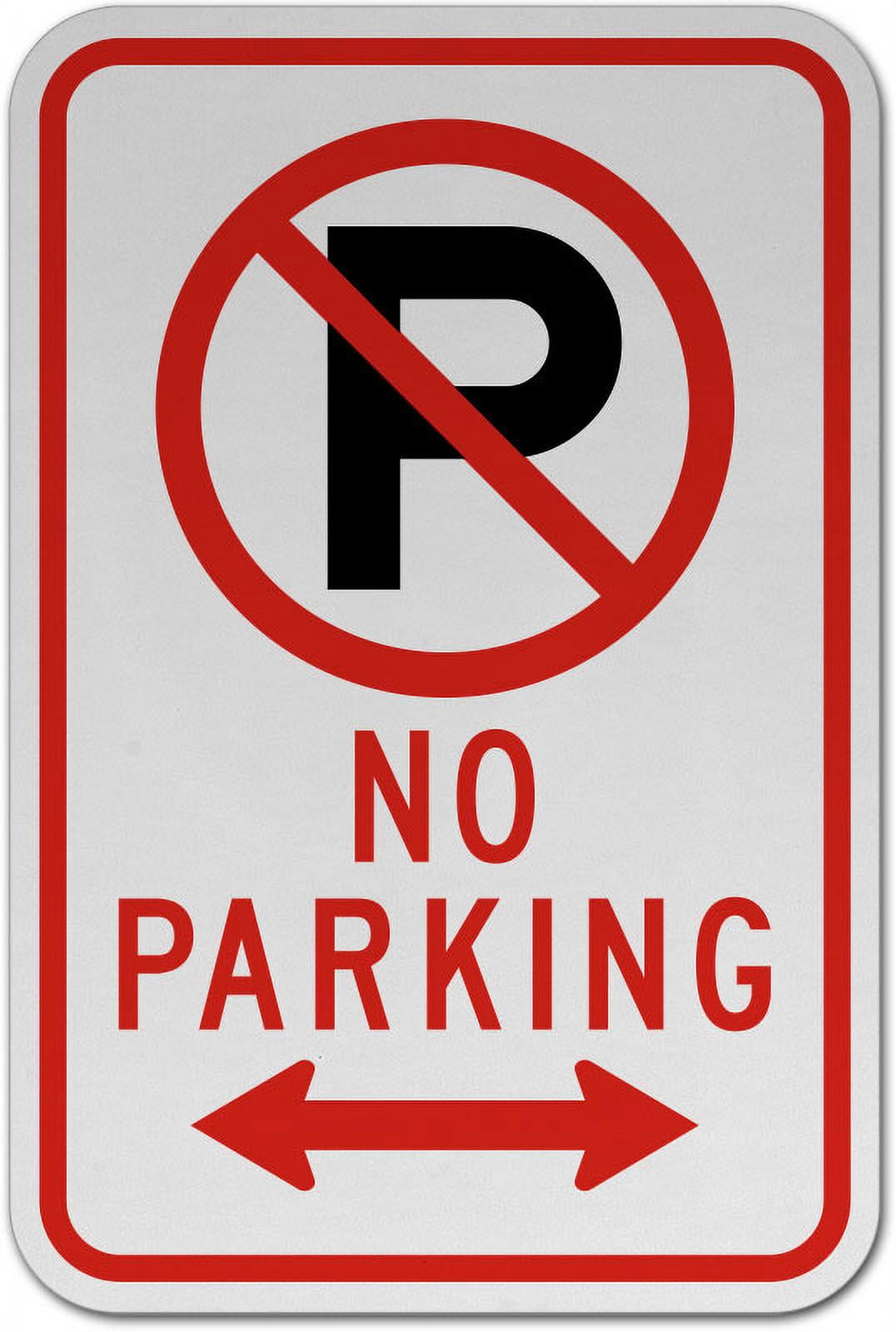Vinyl Stickers - No Parking (Double Arrow) Sign M7 - Safety and Warning ...