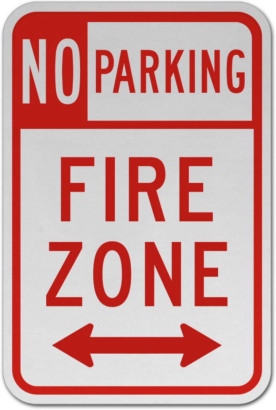 Vinyl Stickers - No Parking Fire Zone (Double Arrow) Sign V8 - Safety ...