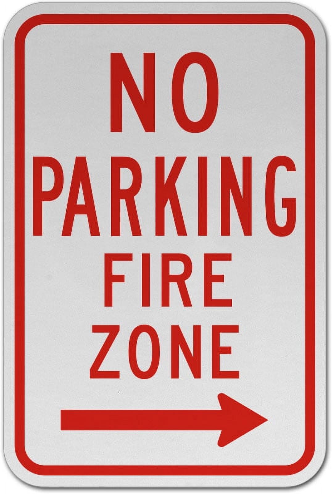 Vinyl Stickers - No Parking Fire Zone (Right Arrow) Sign W5 - Safety ...