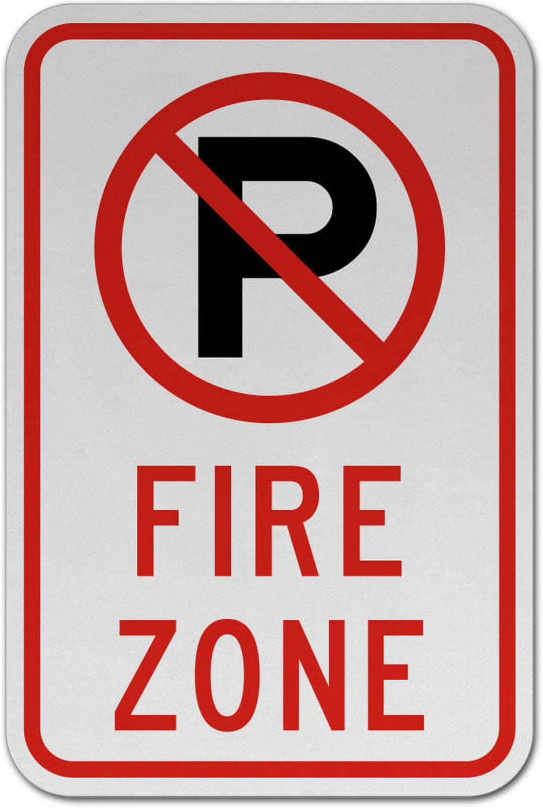 Vinyl Stickers - No Parking Fire Zone Sign 2 - Safety and Warning ...