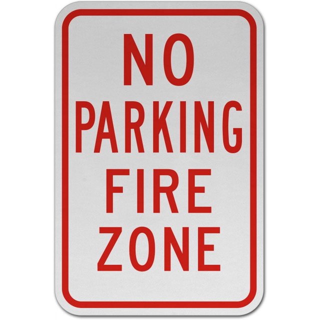 Vinyl Stickers - No Parking Fire Zone Sign X3 - Safety and Warning ...