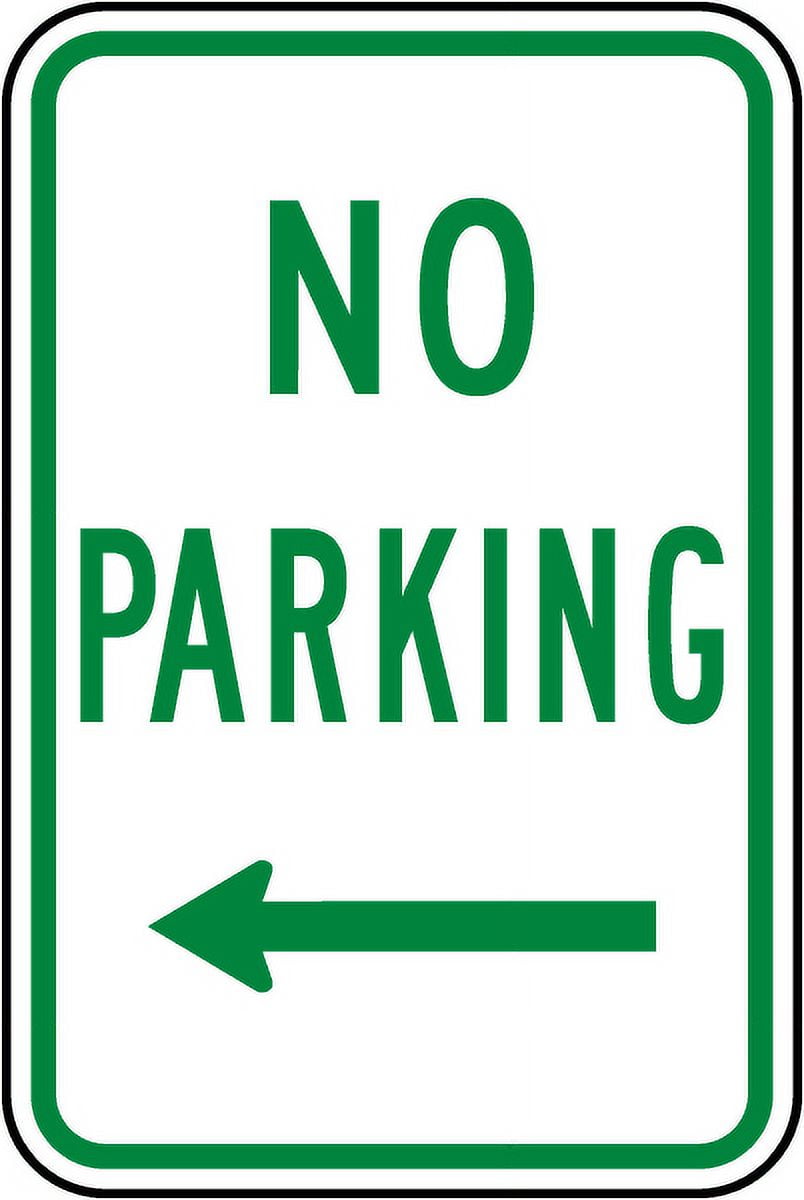 Vinyl Stickers - No Parking (Left Arrow) Sign N1 - Safety and Warning ...
