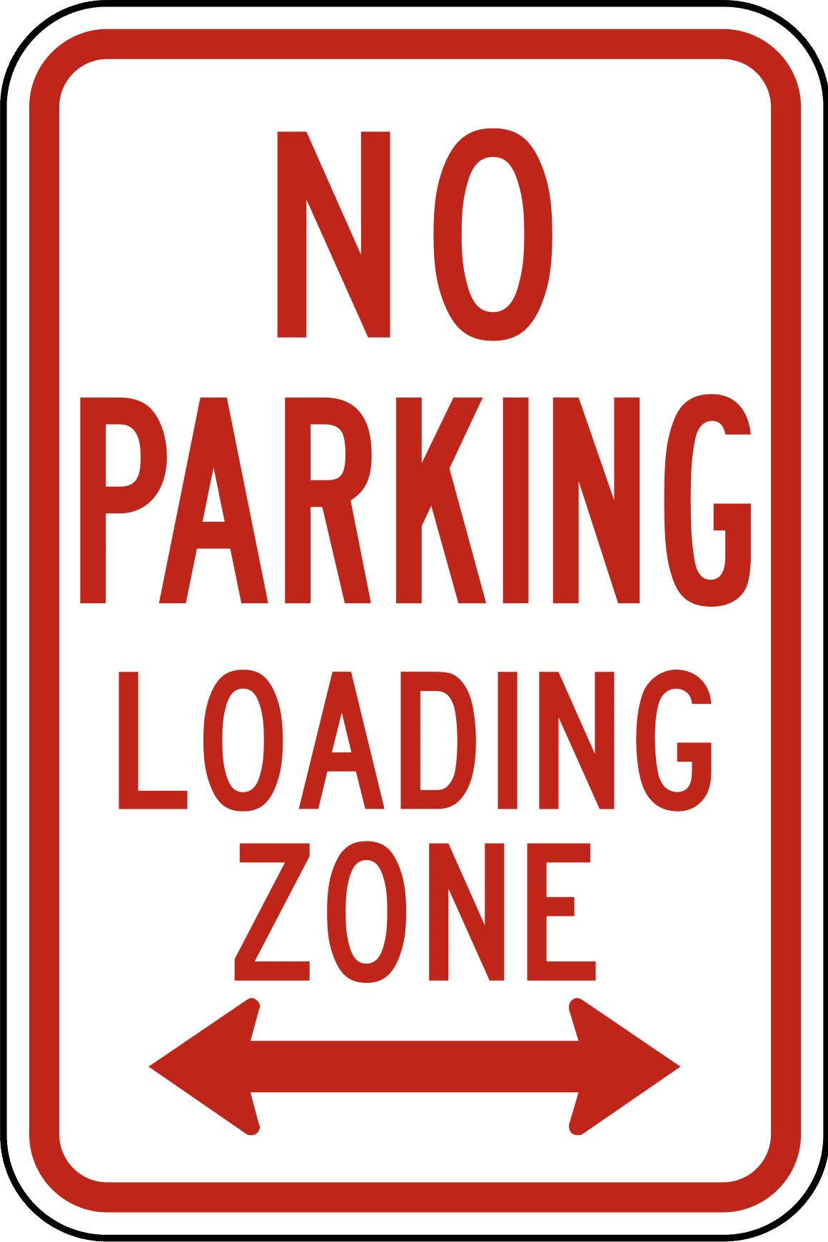 Vinyl Stickers - No Parking; Loading Zone - Safety and Warning ...