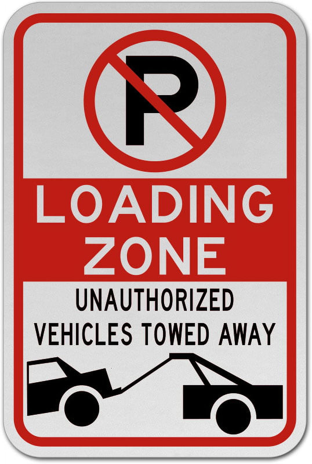 Vinyl Stickers - No Parking Loading Zone Sign 3 - Safety and Warning ...