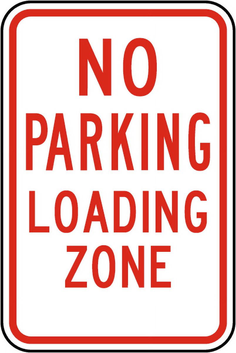 Vinyl Stickers - No Parking Loading Zone Sign Y9 - Safety and Warning ...