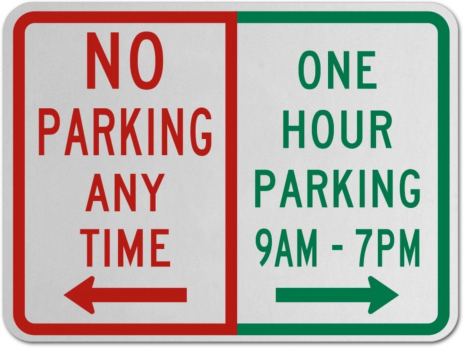 Vinyl Stickers - No Parking/One Hour Parking Sign H2 - Safety and ...