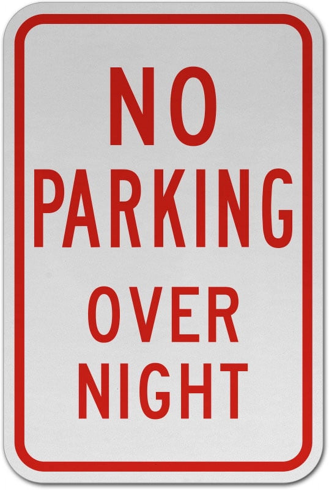 Vinyl Stickers - No Parking Over Night Sign A3 - Safety and Warning ...