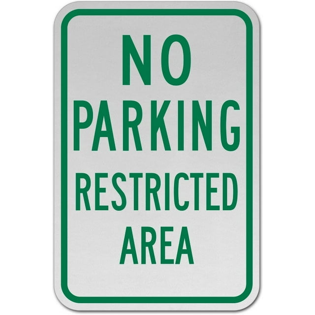 Vinyl Stickers - No Parking Restricted Area Sign B4 - Safety and ...