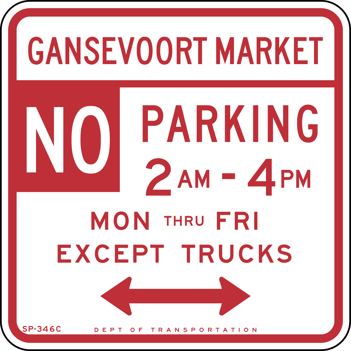 Vinyl Stickers - No Parking with restrictions and localized, New York ...