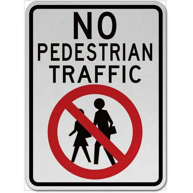 Vinyl Stickers - No Pedestrian Traffic Sign H4 - Safety and Warning ...